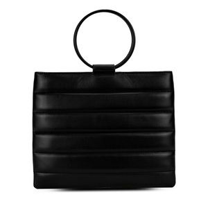 Thacker | Bags | Thacker Le Pouch Black Leather Puffy Quilted Ring ...